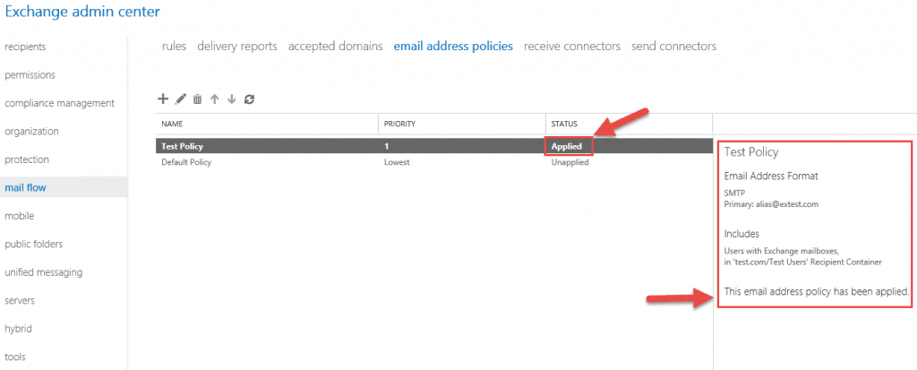 Create an email address policy in Exchange 2013/2016 - COLLABORATION PRO