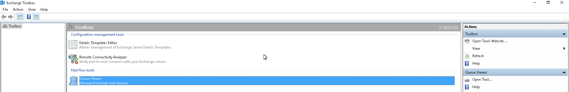 Exchange 2019/2016:- Toolbox -> Queue viewer keeps getting stuck