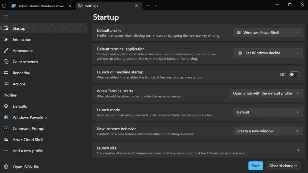 Windows 11 Insider Preview - Terminal and options - COLLABORATION PRO