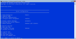 How to Use Sconfig on Windows Server 2022 Core Running Exchange Server 2019